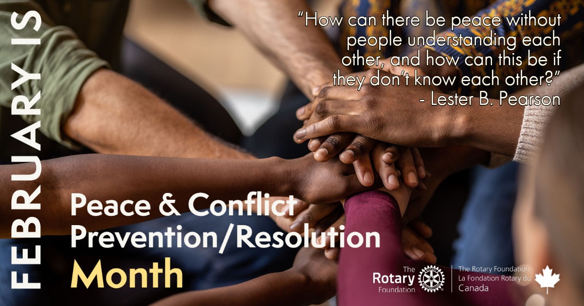 Peace & Conflict Prevention/Resolution Month | Rotary Club of Brampton