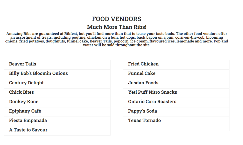 RIBFEST 2023 COLES NOTES | Rotary Club of Oakville Trafalgar