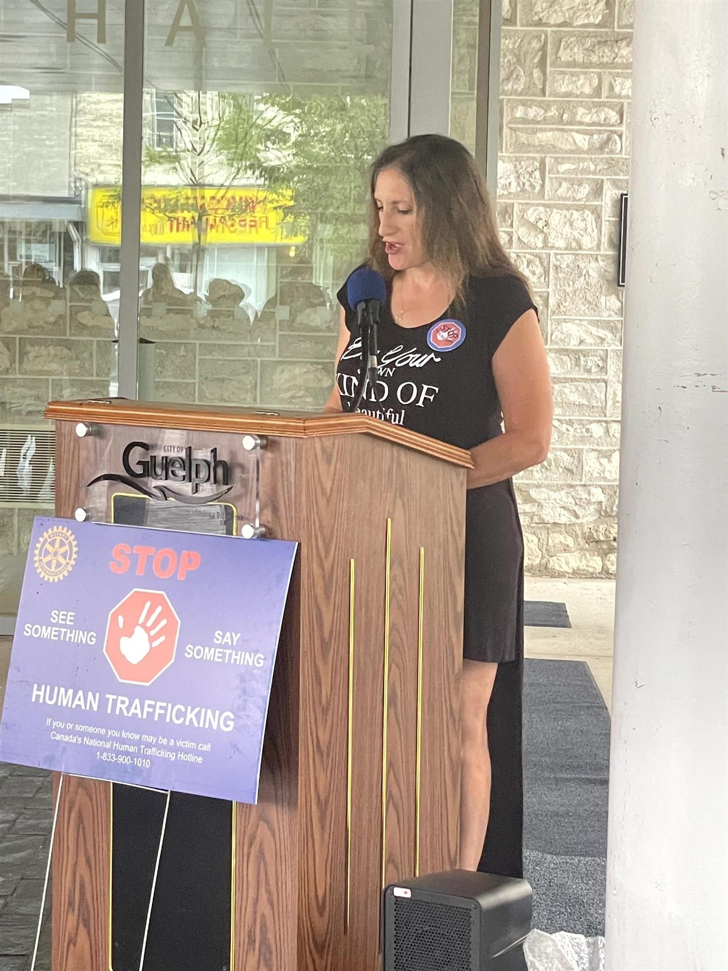 2023 Eradicating Human Trafficking Flag Raising Rotary Club Of Guelph
