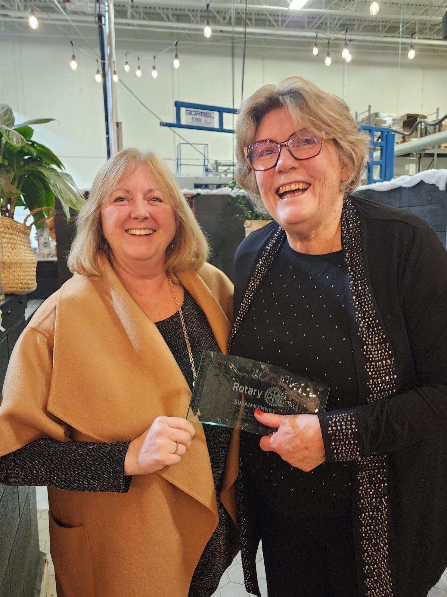 Honourary Membership for Susan Andrews Kenney | Rotary Club of Collingwood