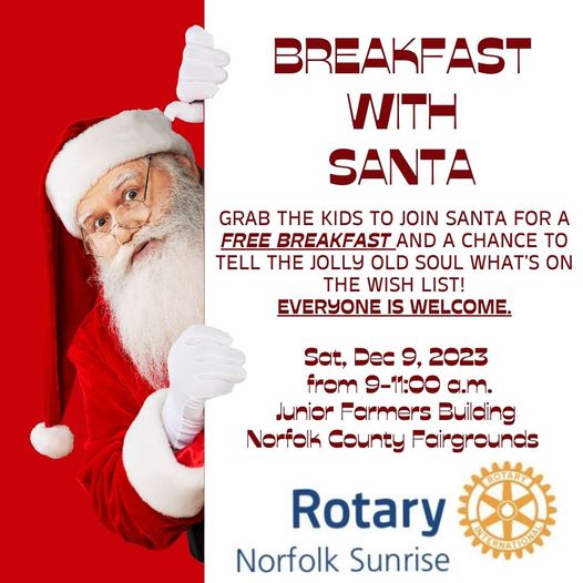 Santa's Coming - RCNS Breakfast with Santa '23 | Rotary Club of Norfolk ...