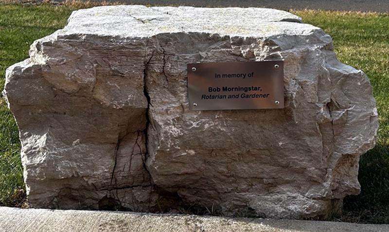 Bob Morningstar Rock Dedication Well-Attended | Rotary Club of St ...