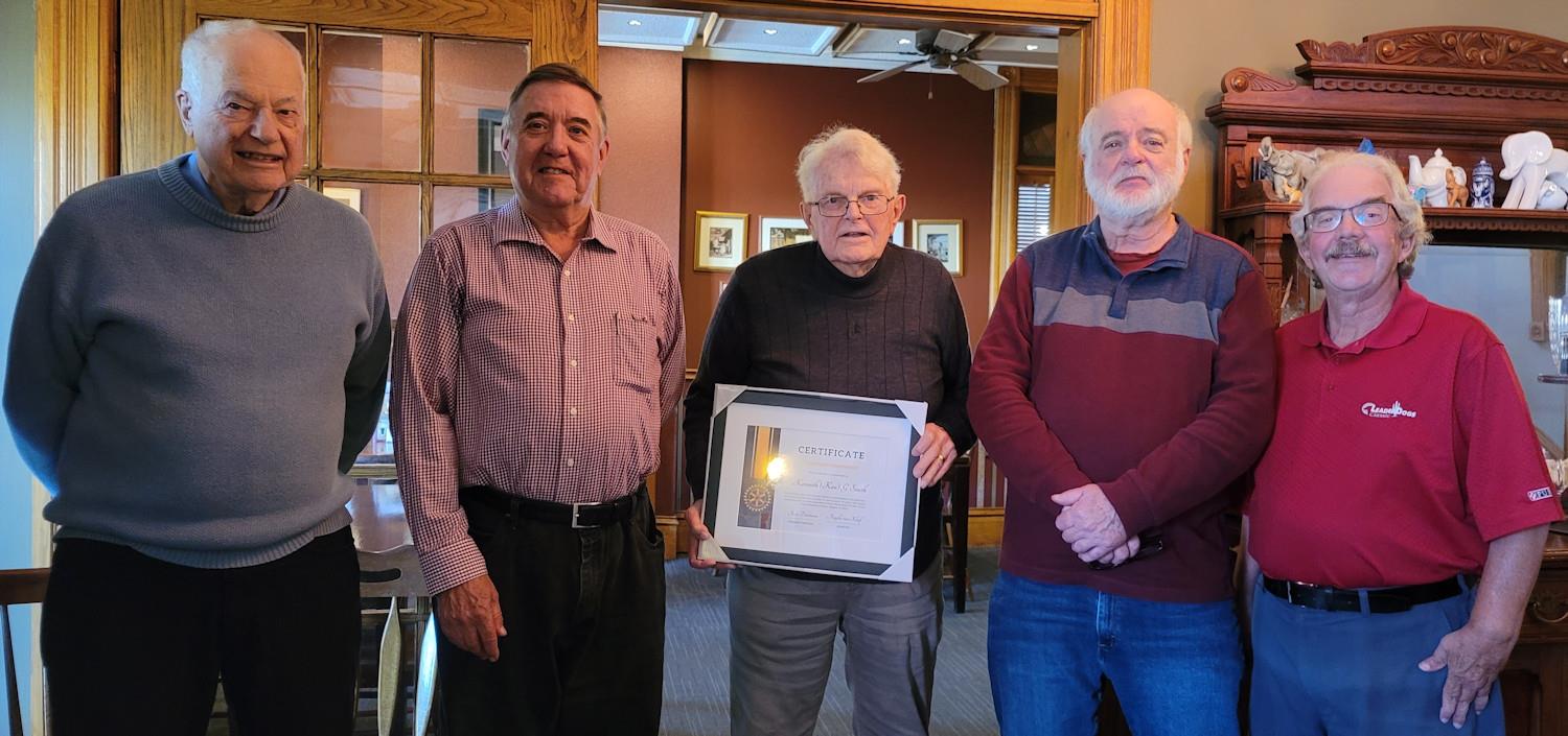 Ken Smith Receives His Honorary Certificate | Rotary Club of Simcoe