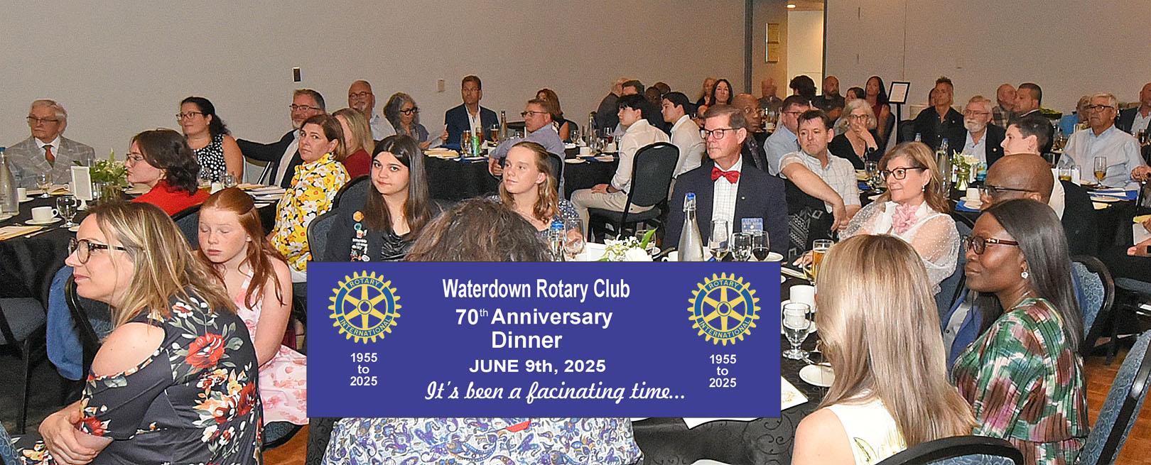 70 Anniversary Dinner | Rotary Club of Waterdown