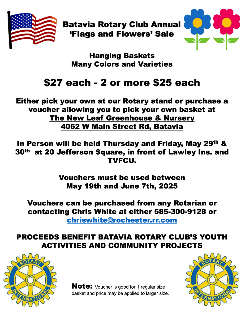 Rotary Flags & Flowers 2.0 | Rotary Club of Batavia