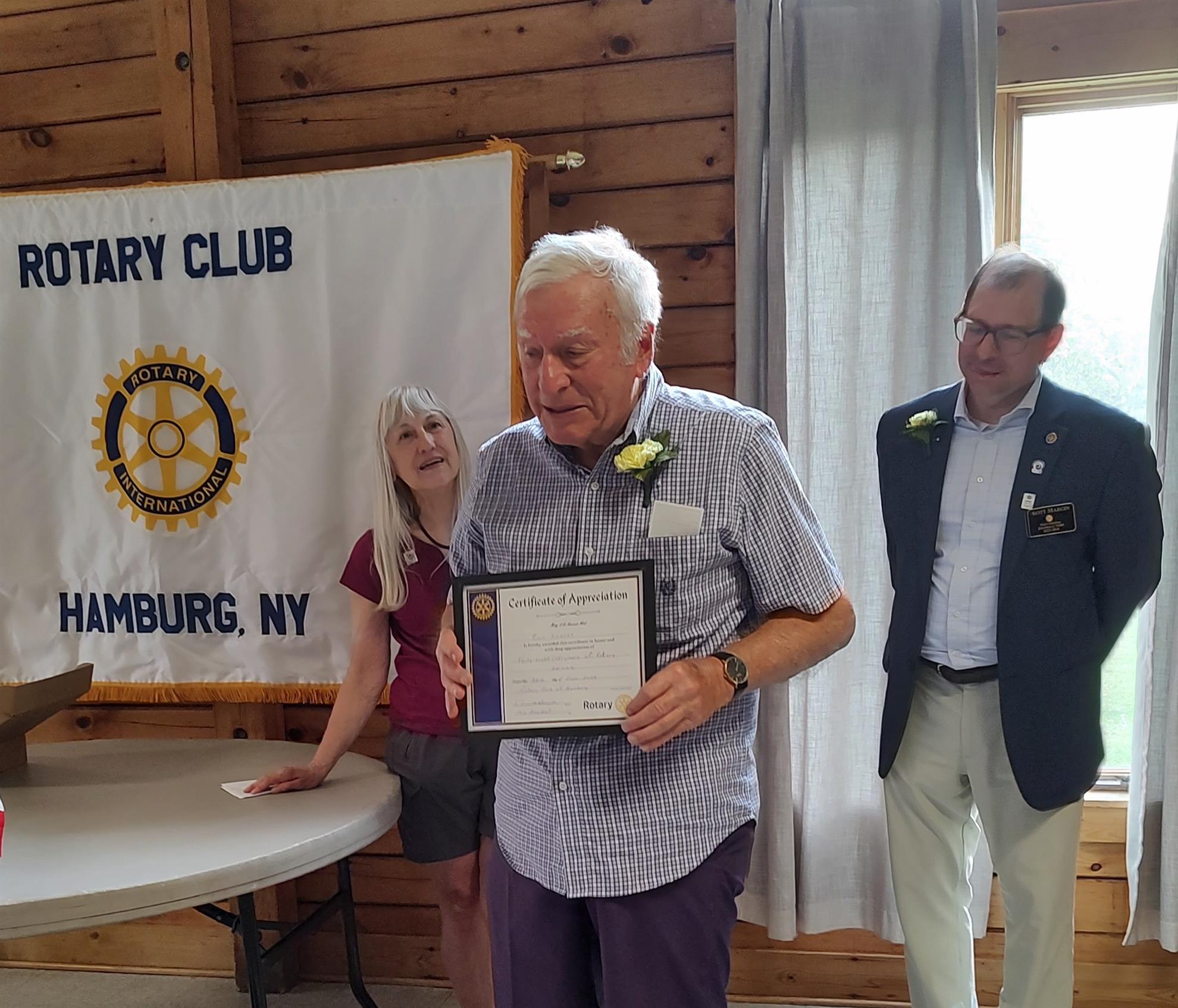 Club Recognizes Members for Service and Longevity | Rotary Club of Hamburg