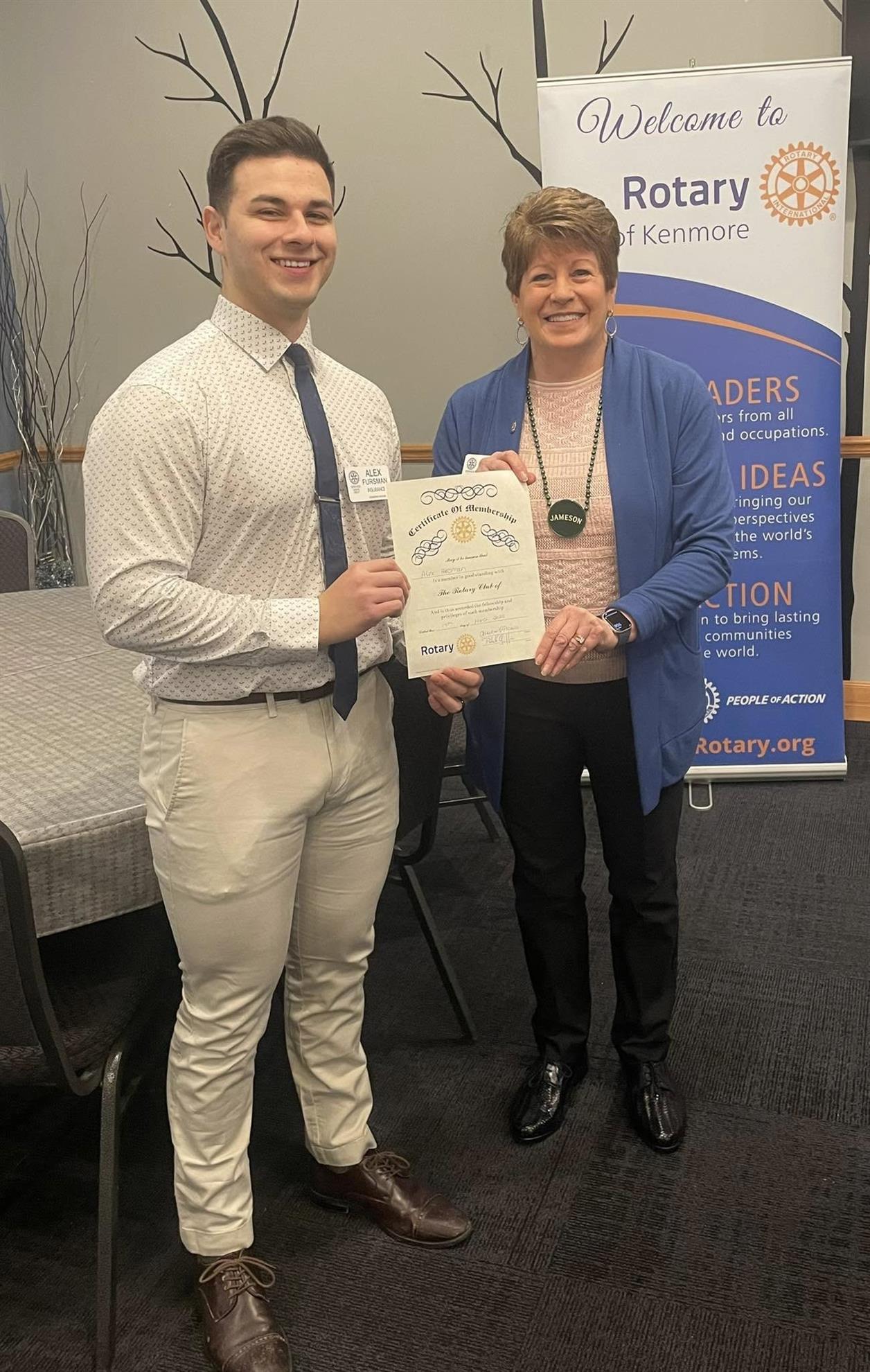 Welcome to Rotary Alex Fursman! | Rotary Club of Kenmore