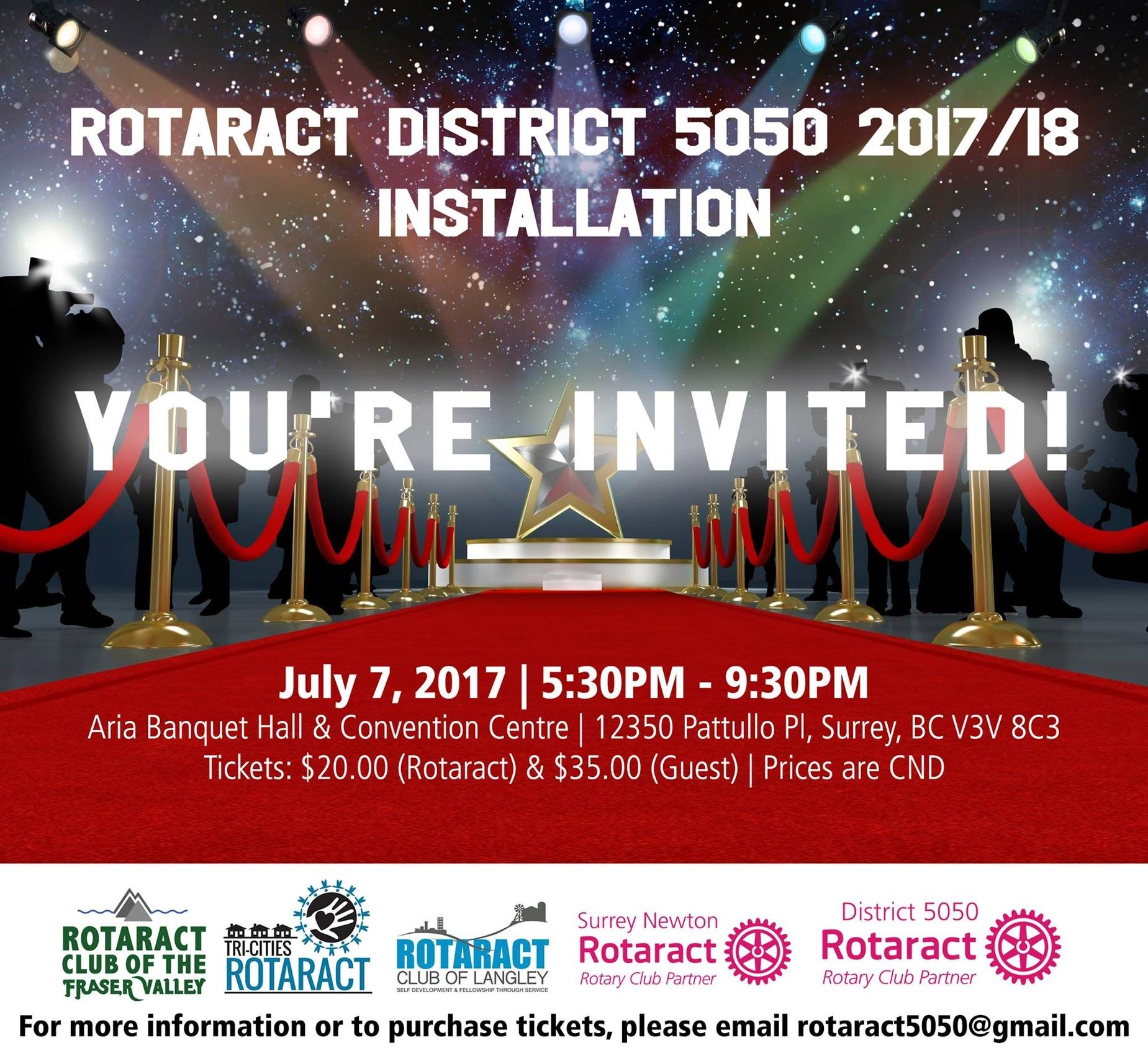 Rotaract Installation Night | Rotary Club of Langley Central