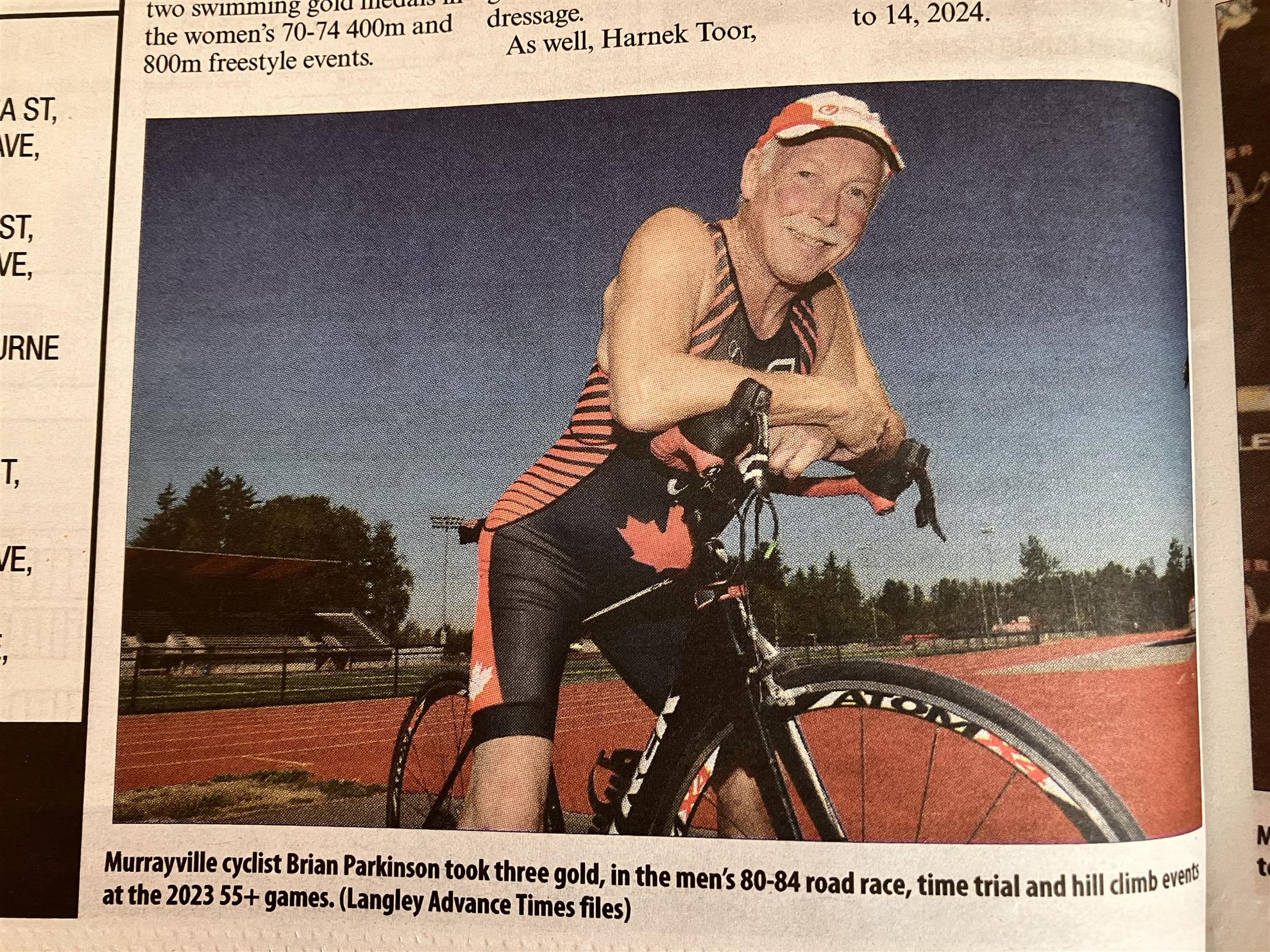 Brian Parkinson Strikes Gold at 55+ Games | Rotary Club of Langley Central