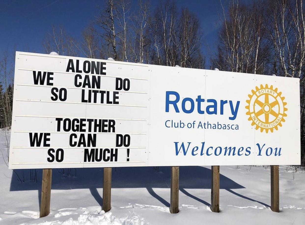 Rotary Welcome Sign | Rotary Club of Athabasca