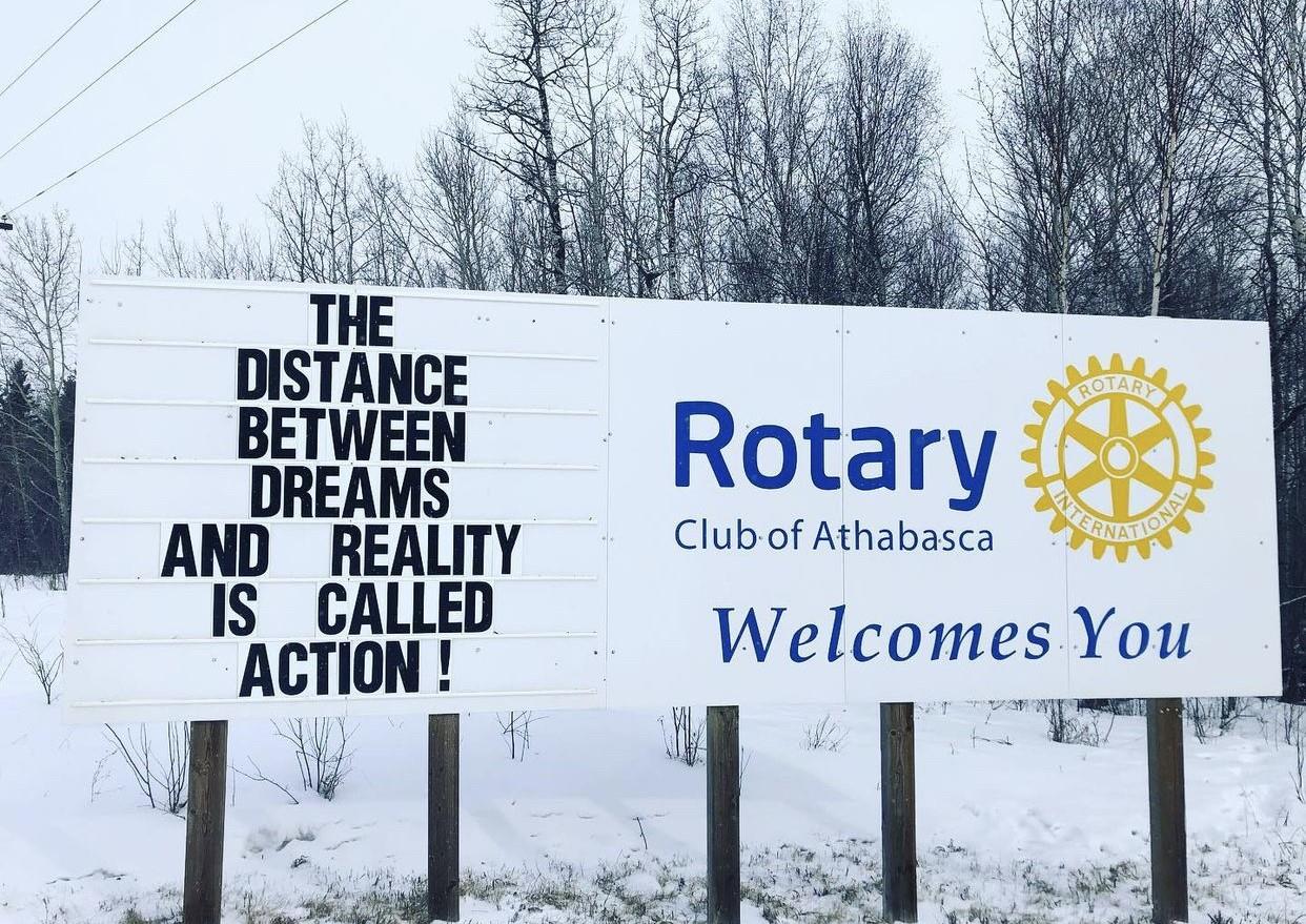 Rotary Welcome Sign | Rotary Club of Athabasca