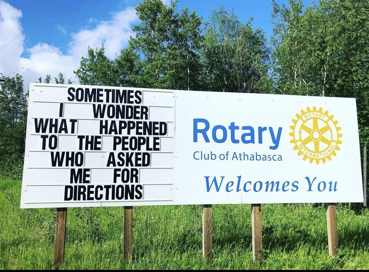 Rotary Welcome Sign | Rotary Club of Athabasca