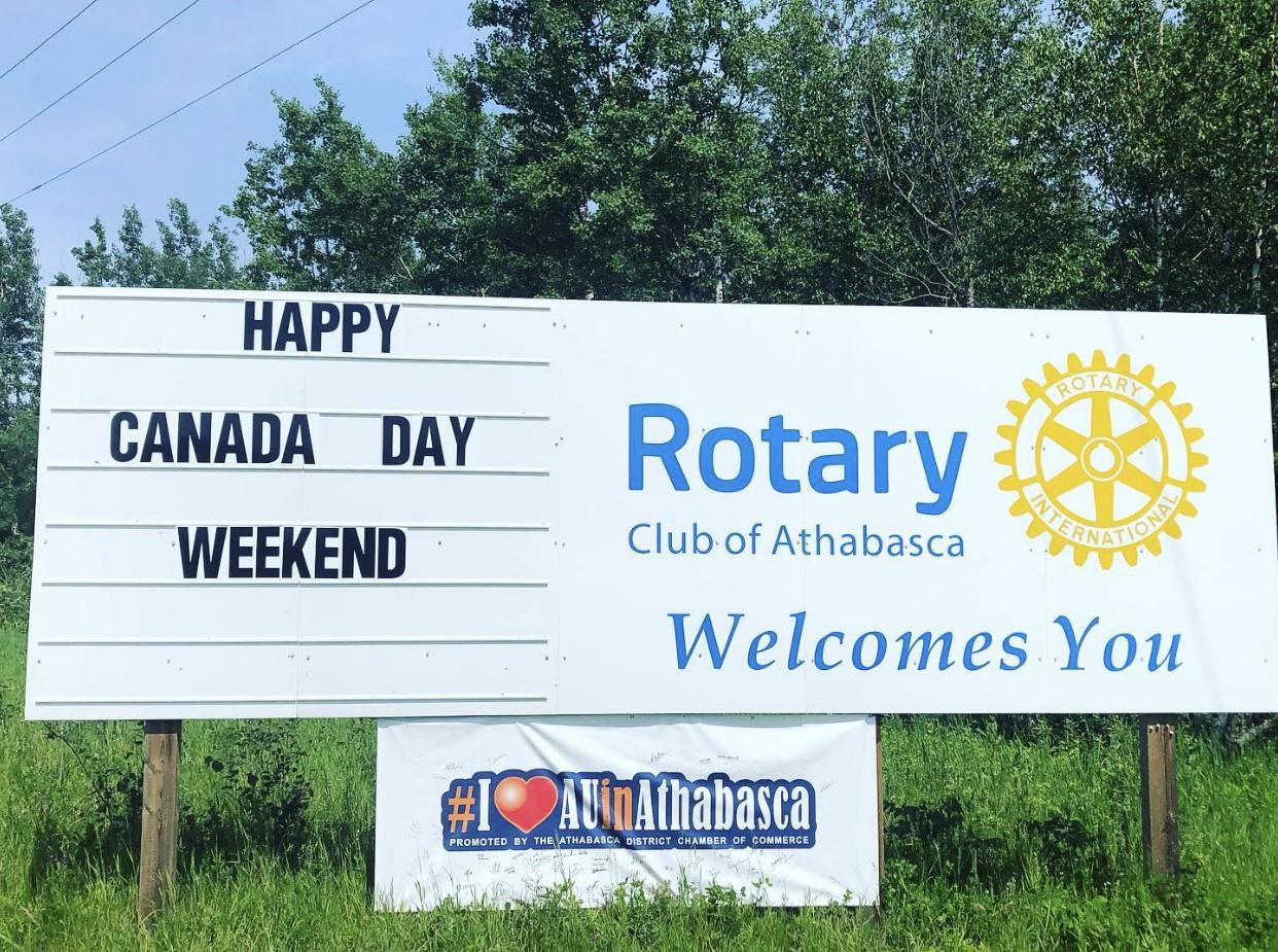 Rotary Welcome Sign | Rotary Club of Athabasca