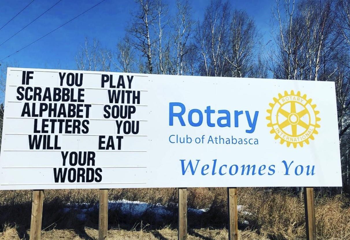 Rotary Welcome Sign | Rotary Club of Athabasca