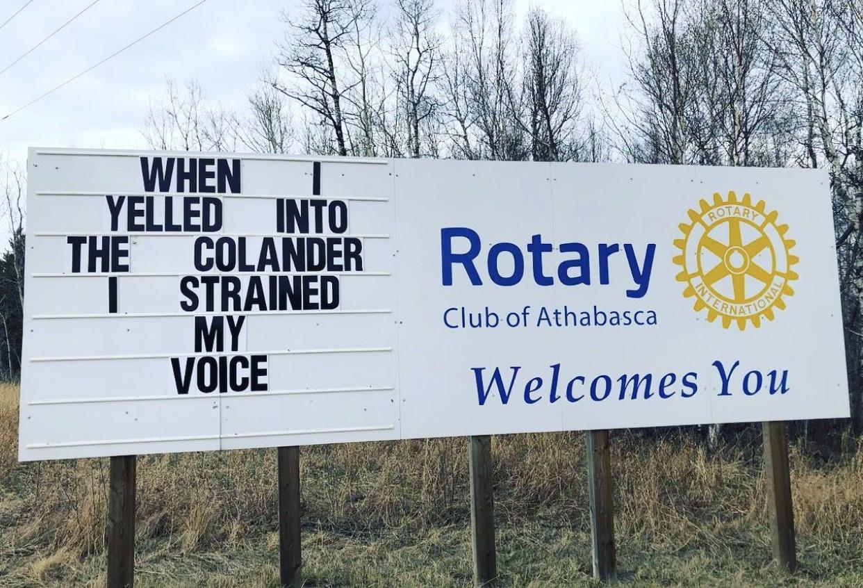 Rotary Welcome Sign | Rotary Club of Athabasca