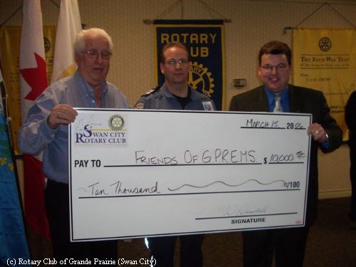 Cheque Presentation to Friends of GPREMS | Rotary Club of Grande ...