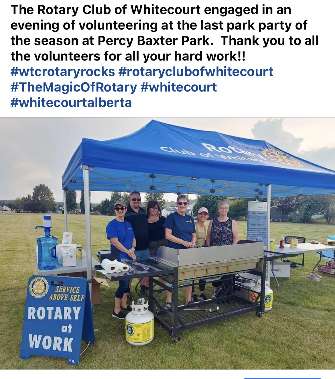 Goodbye Summer | Rotary Club of Whitecourt