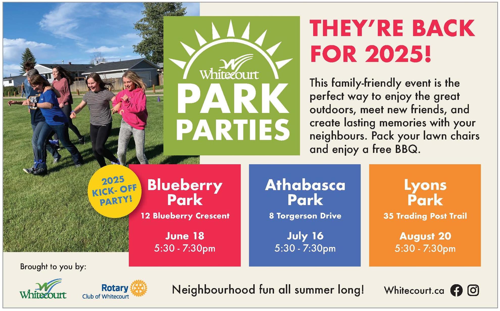 Park Parties 2025 | Rotary Club of Whitecourt