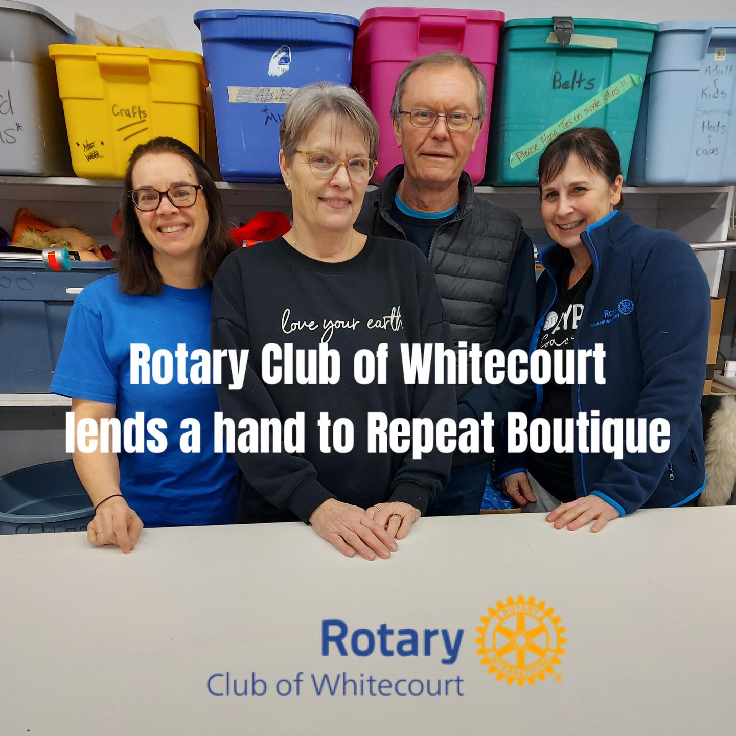 Rotary Club lends a hand to Repeat Boutique | Rotary Club of Whitecourt