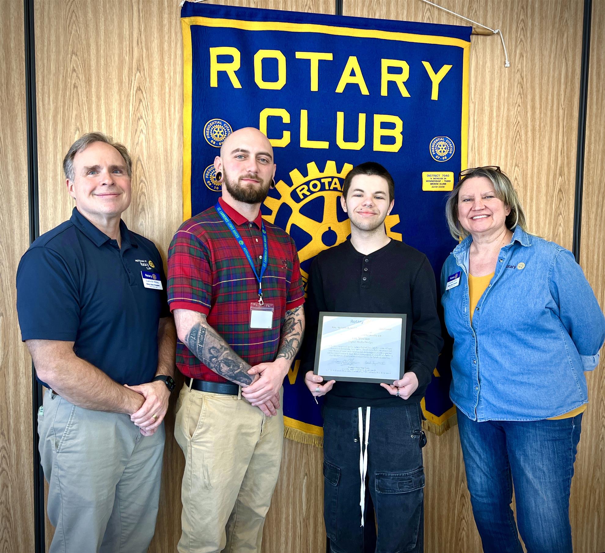 Potsdam Rotary Seaway Tech March Student of the Month | Rotary Club of ...