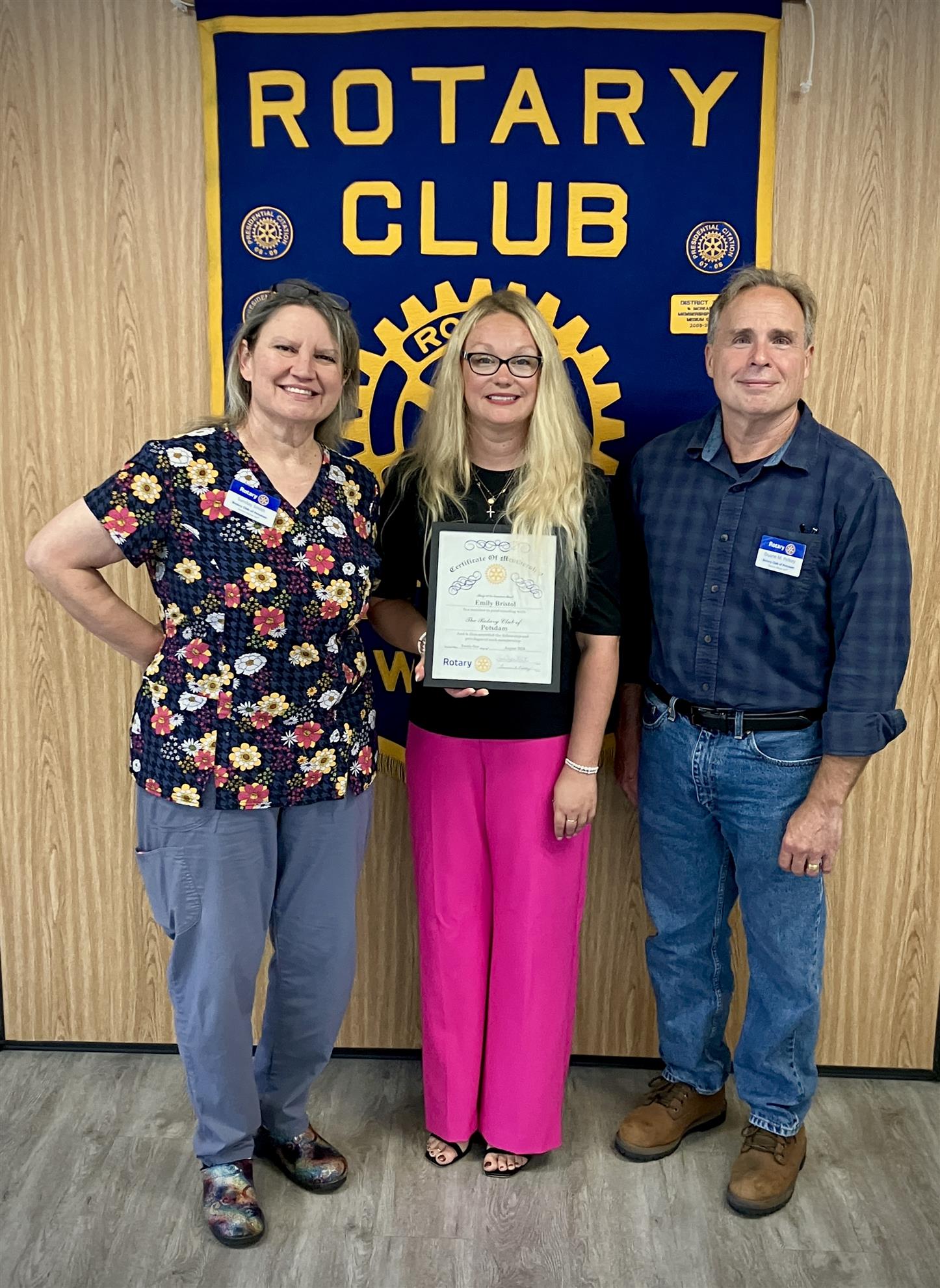 Emily Bristol Inducted into Potsdam Rotary | Rotary Club of Potsdam