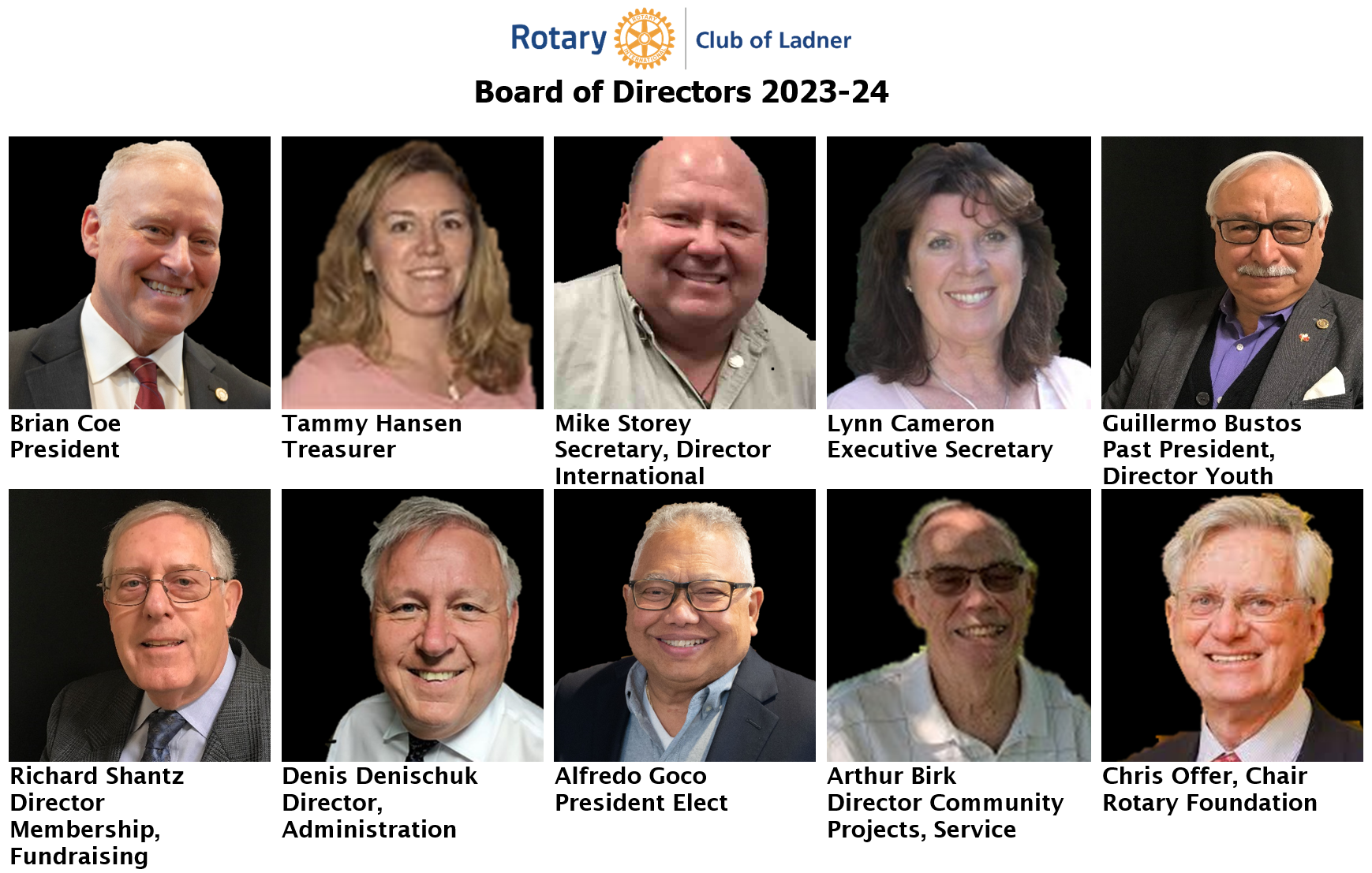 Rotary Club of Ladner President and Board 2023-24 | Rotary Club of ...