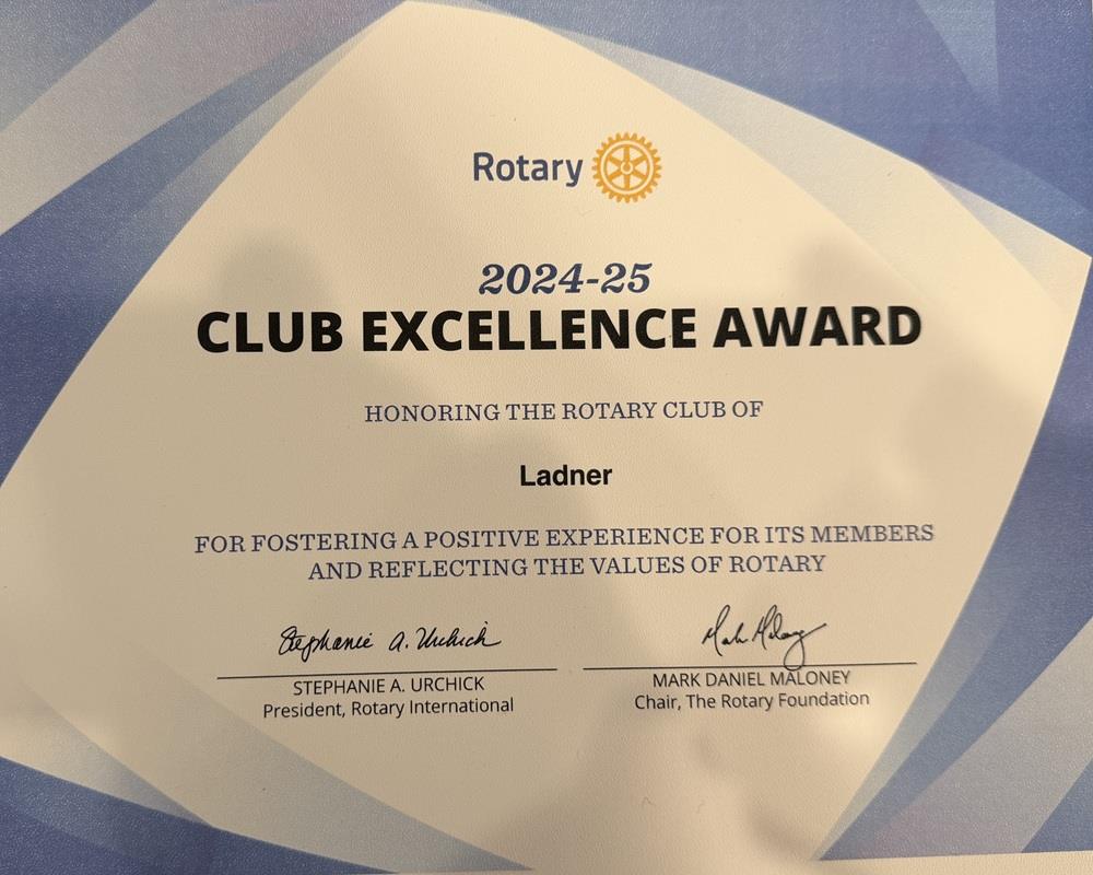 International excellence award to Ladner Rotary | Rotary Club of Ladner ...