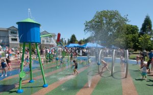 Children play in Ladner's new water splash park | Rotary Club of Ladner ...