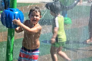 Children play in Ladner's new water splash park | Rotary Club of Ladner ...