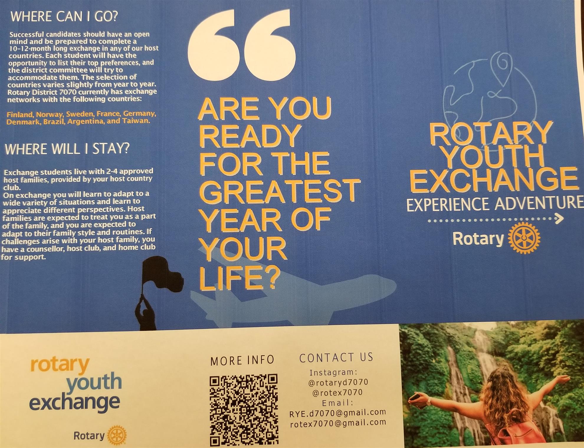 Rotary Youth Exchange Program | Rotary Club of Belleville