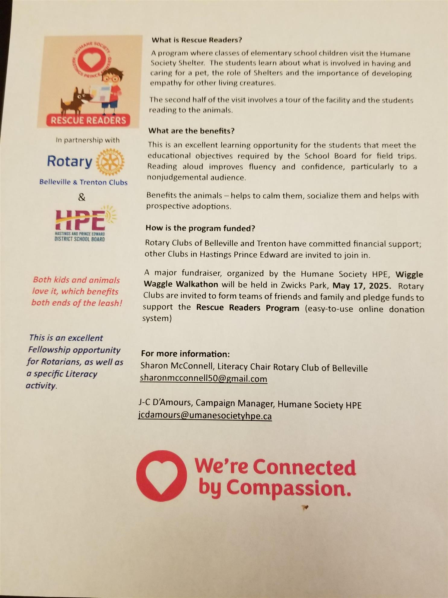Rescue Readers | Rotary Club of Belleville