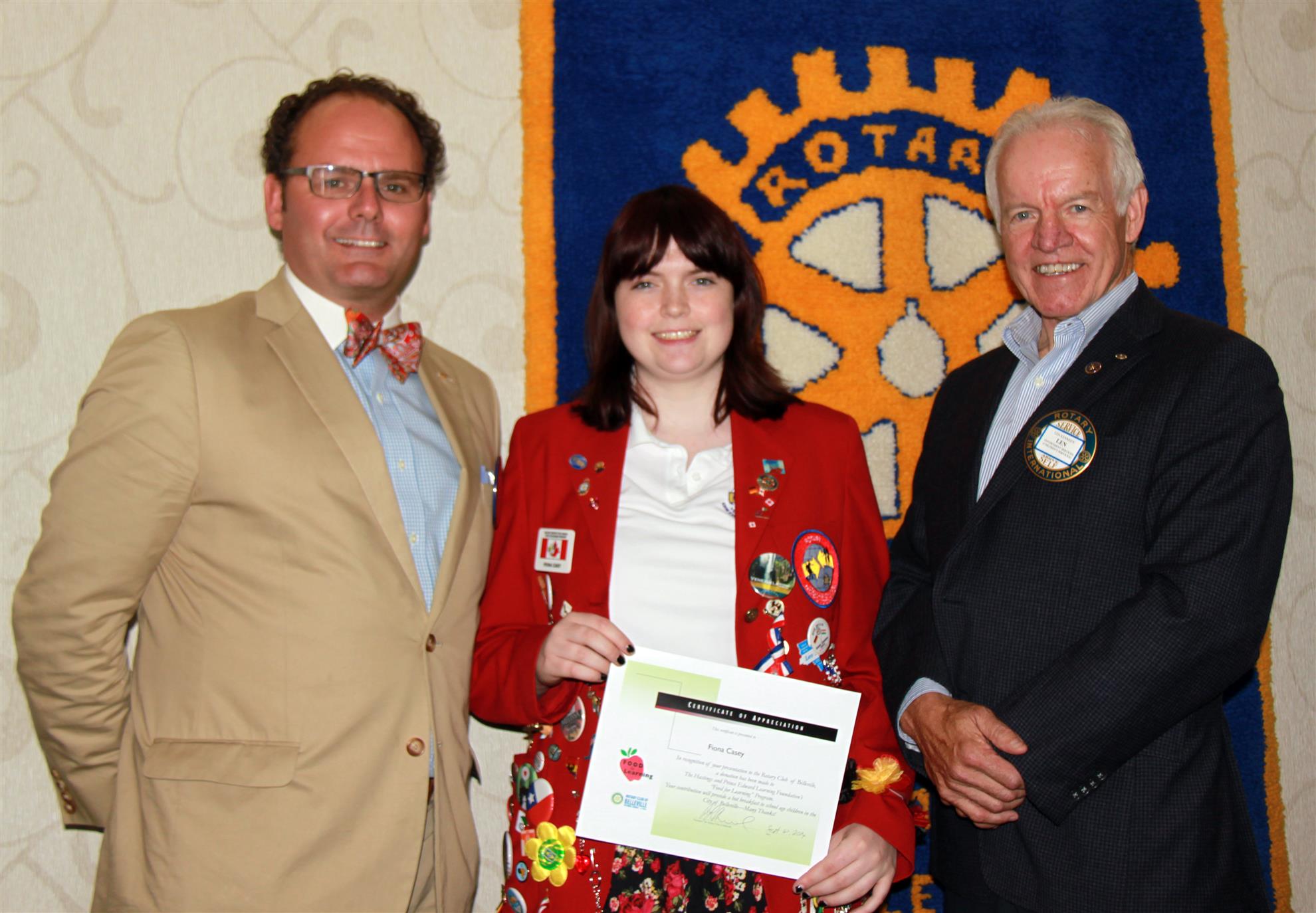 Fiona Casey - returning Rotary Exchange Student | Rotary Club of Belleville