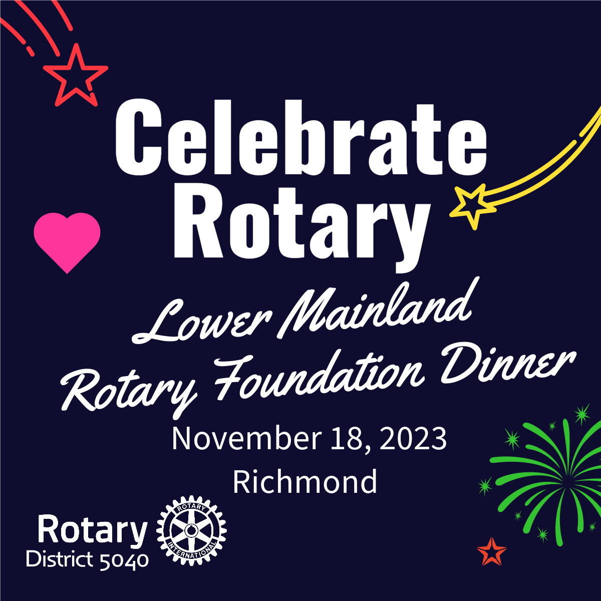 Foundation Dinner of District 5040 Rotarians and Friends (November 18th ...