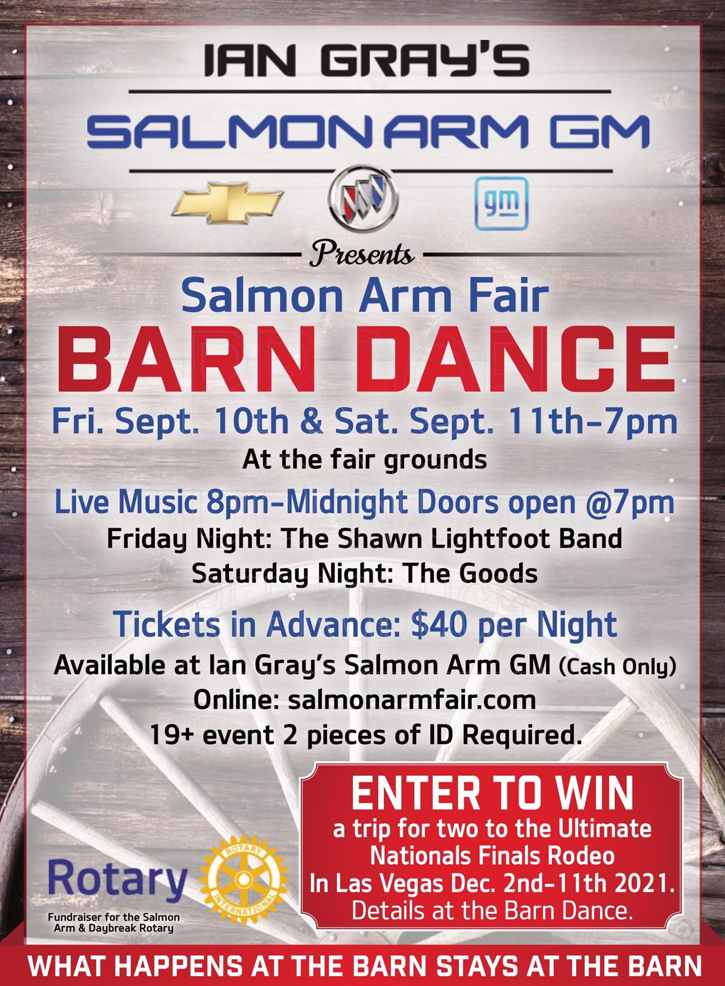 Barn Dance Coming! | ROTARY CLUB OF SALMON ARM