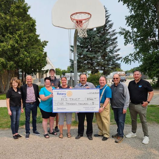 PCI Basketball Court Upgrade - Cheque Presentation | Rotary Club of ...