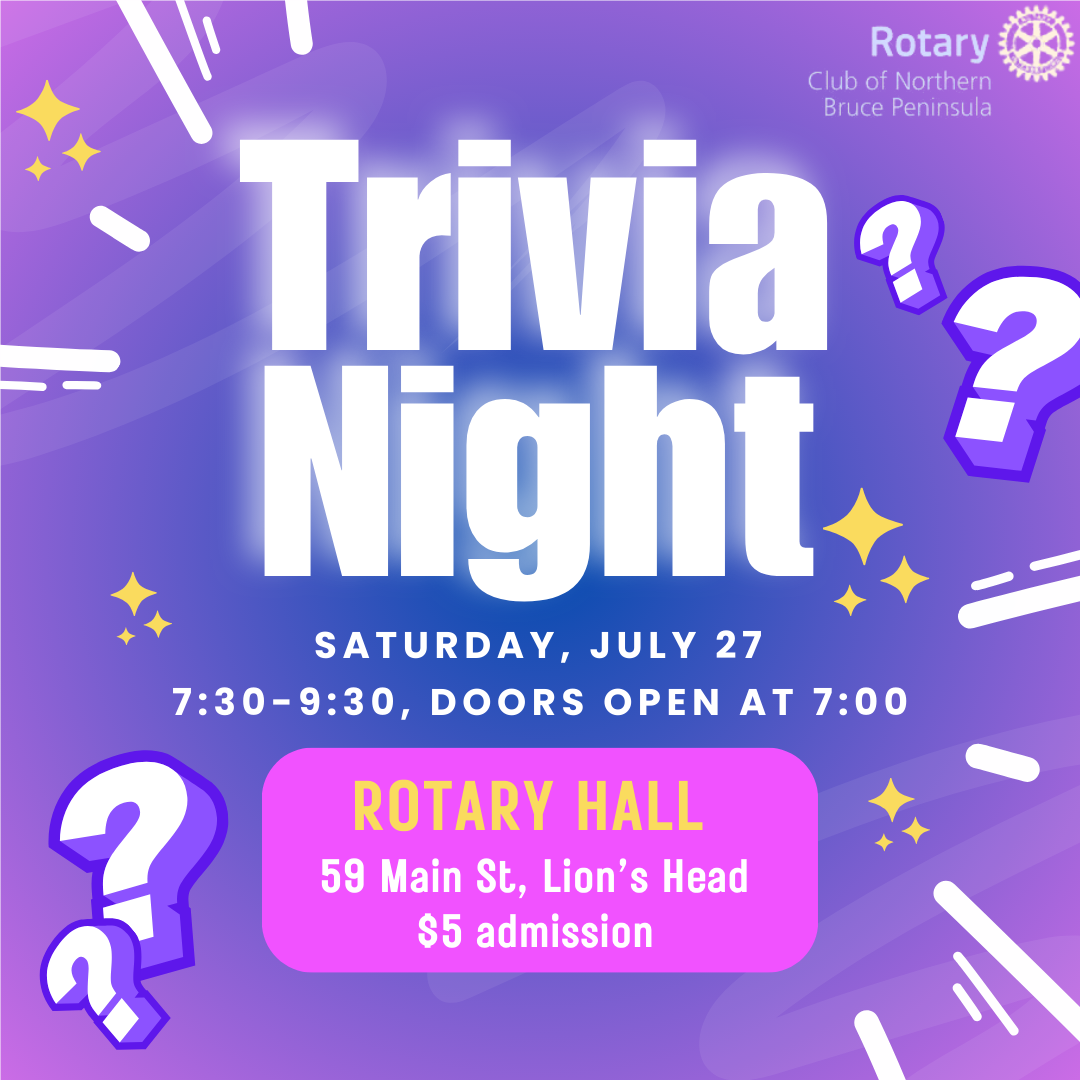 Trivia Night @ Rotary Hall, Saturday, July 27 | Rotary Club of Northern ...