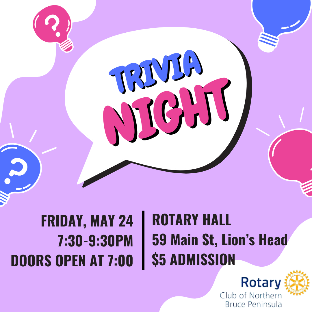Trivia Night at Rotary Hall, Friday, May 24 | Rotary Club of Northern ...