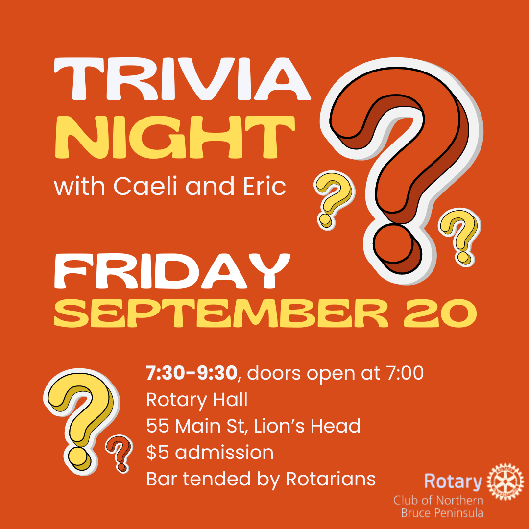 Trivia Night @ Rotary Hall, September 20, 2024 | Rotary Club of ...