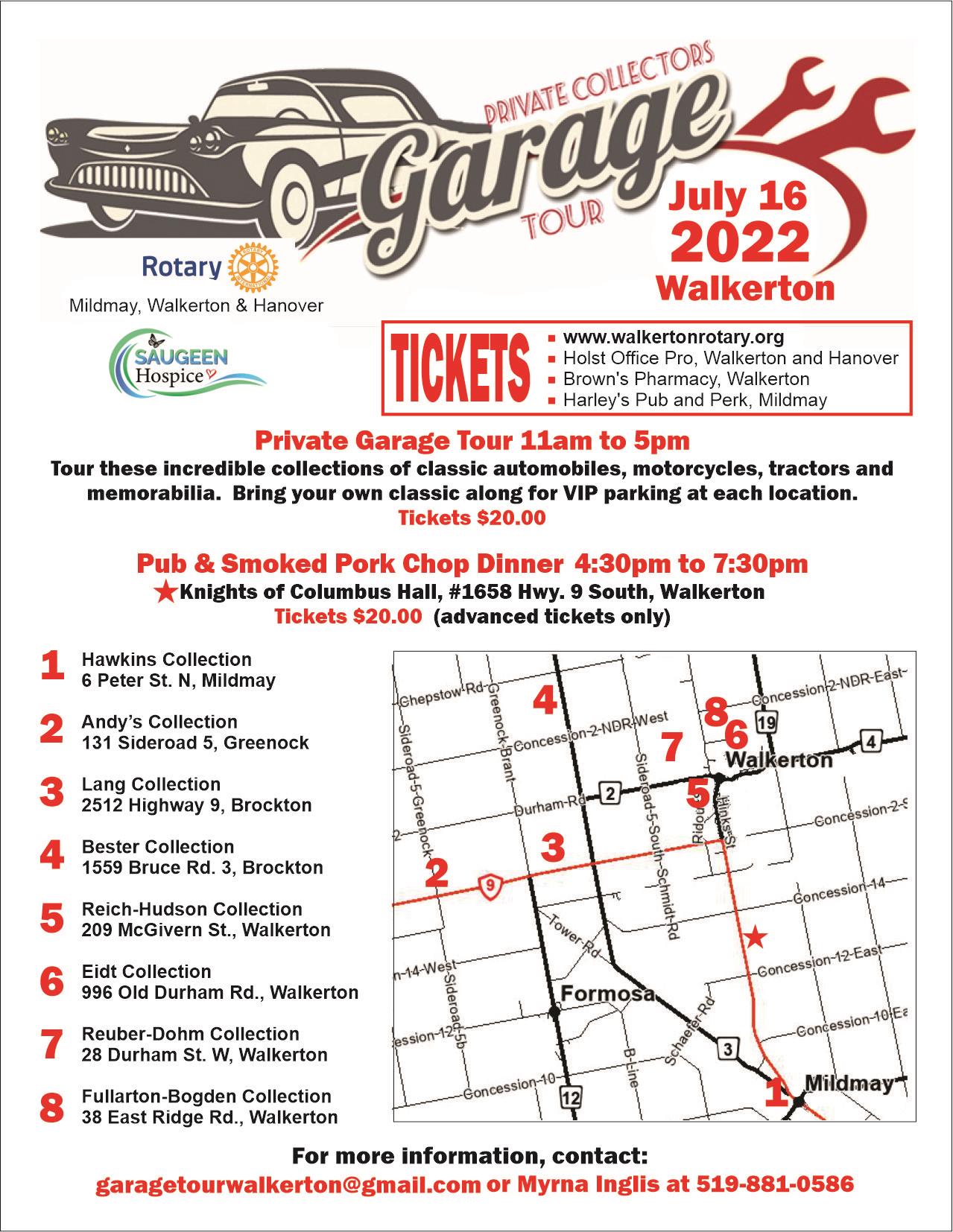Garage Tour 2022 | Rotary Club of Walkerton - District 6330