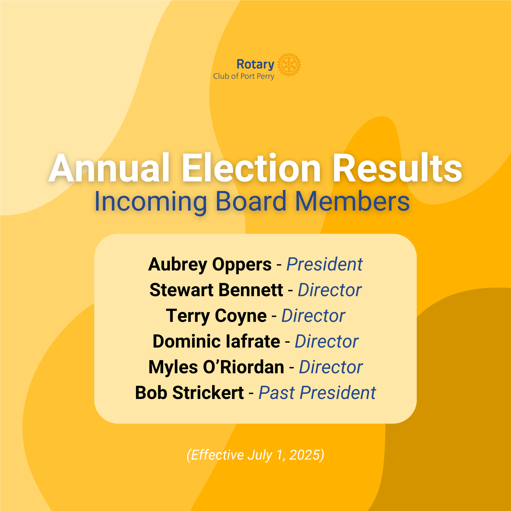 Welcoming New Leadership: 2025 Board Election Results Announced ...