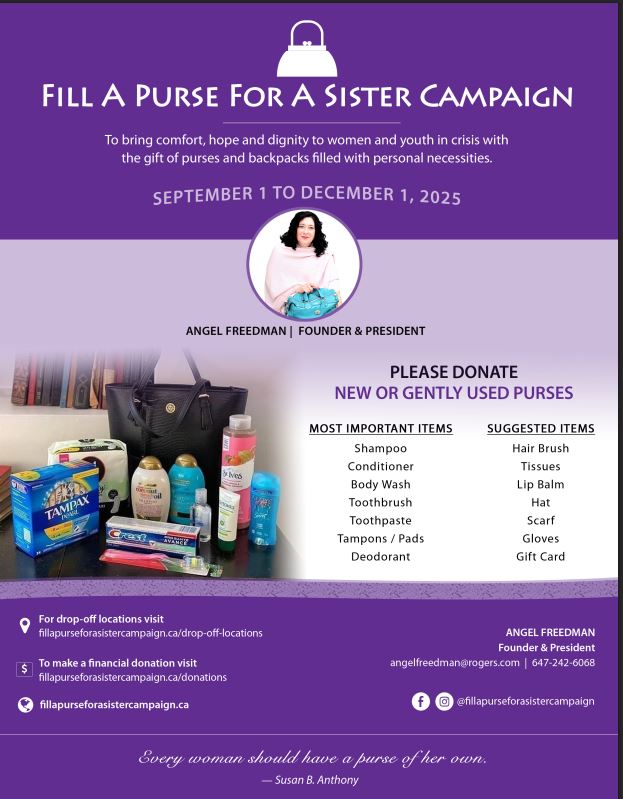 Fill A Purse For a Sister Campaign 2025 | Rotary Club of Richmond Hill