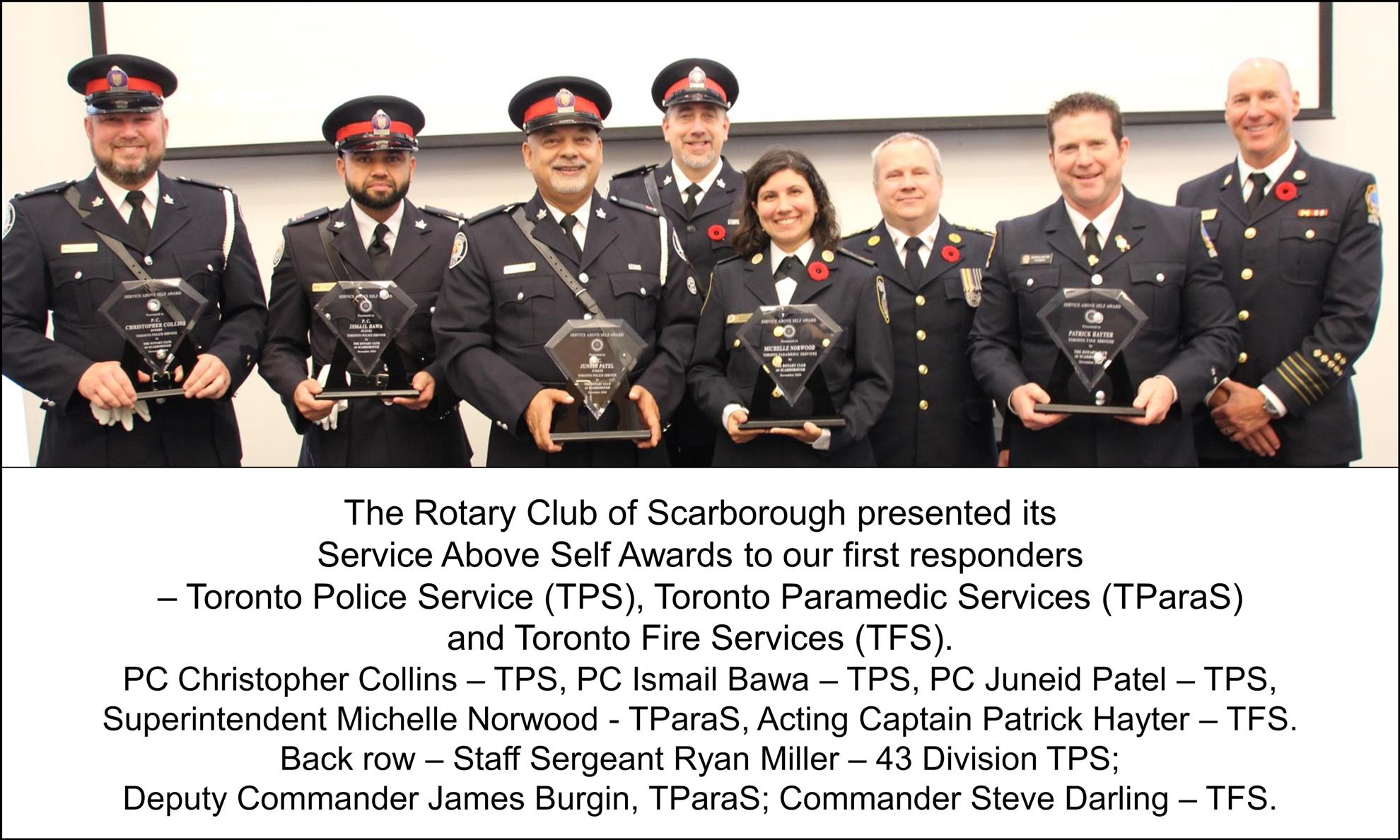 Service Above Self Awards 2024 | Rotary Club of Scarborough