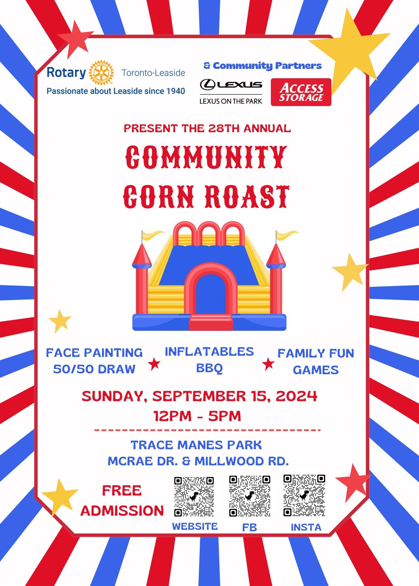 28th Annual Community Corn Roast | Rotary Club of Toronto Leaside