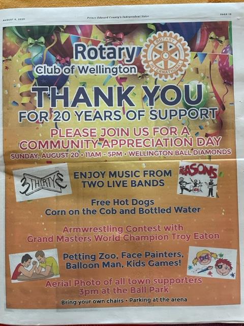 Wellington Rotary Community Appreciation Day | Rotary Club of Wellington