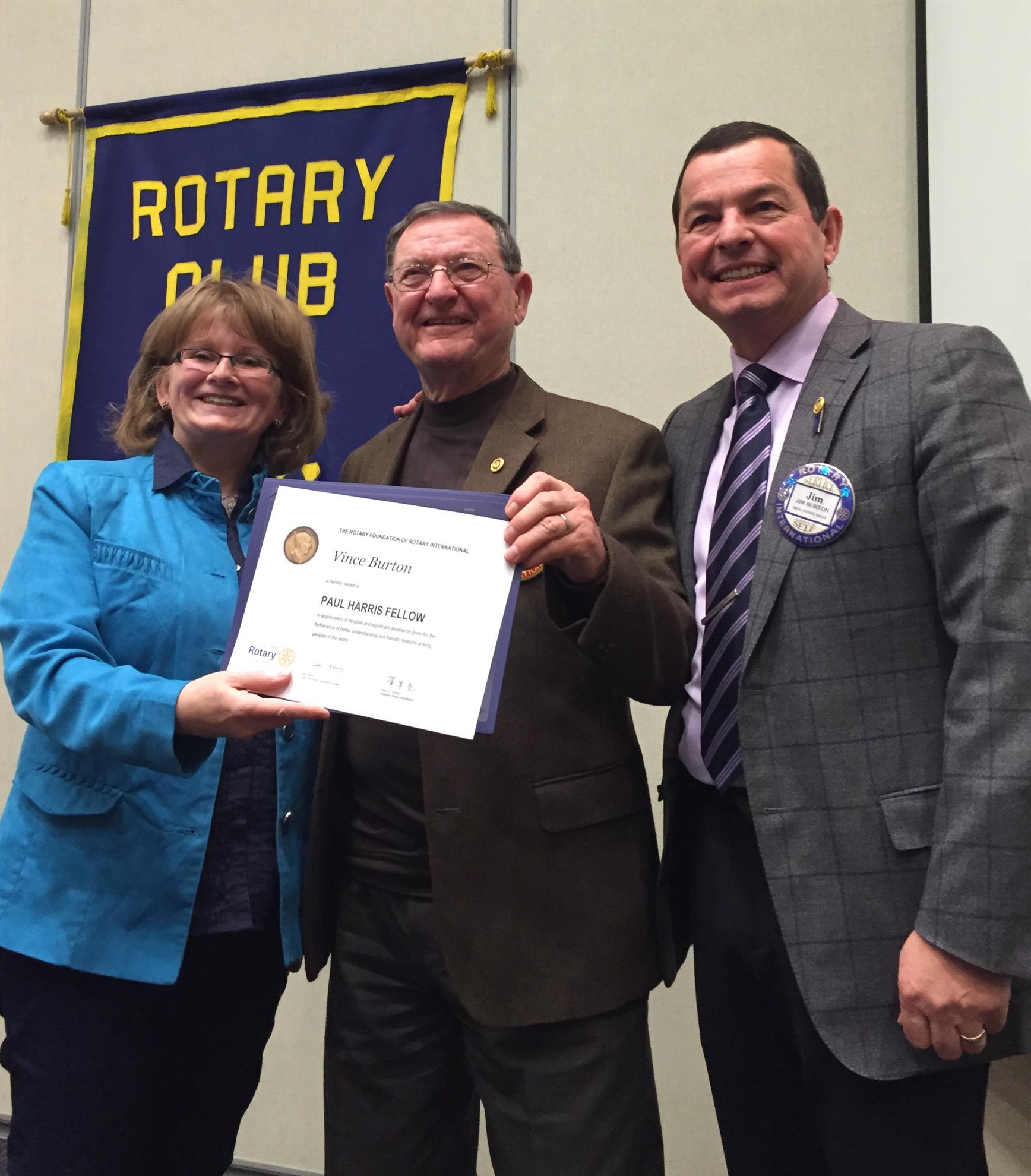 A new Paul Harris Fellow | Rotary Club of St. Johns Northwest