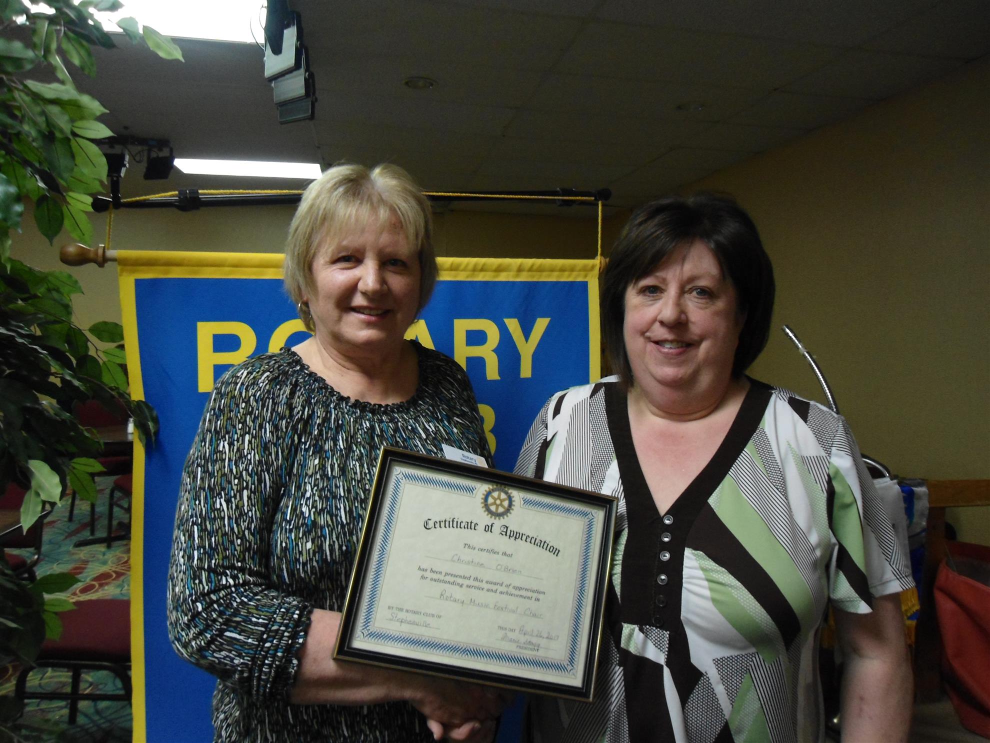 Rotarian Certificates | Rotary Club of Stephenville
