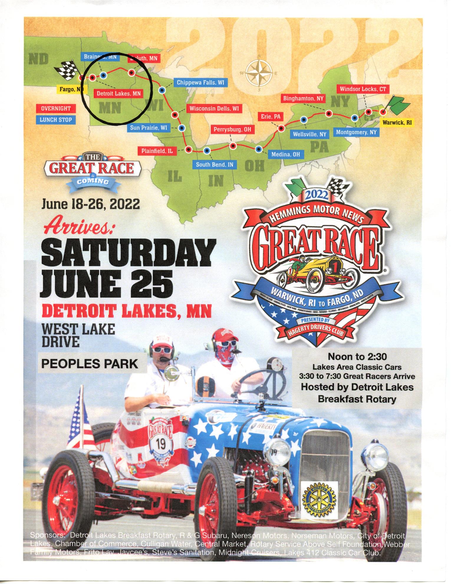 The Great Race | Rotary Club of Detroit Lakes Breakfast