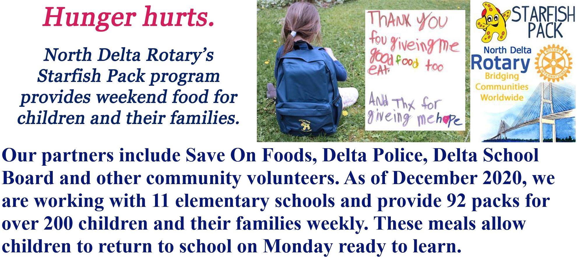 Starfish Pack Program | Rotary Club of North Delta