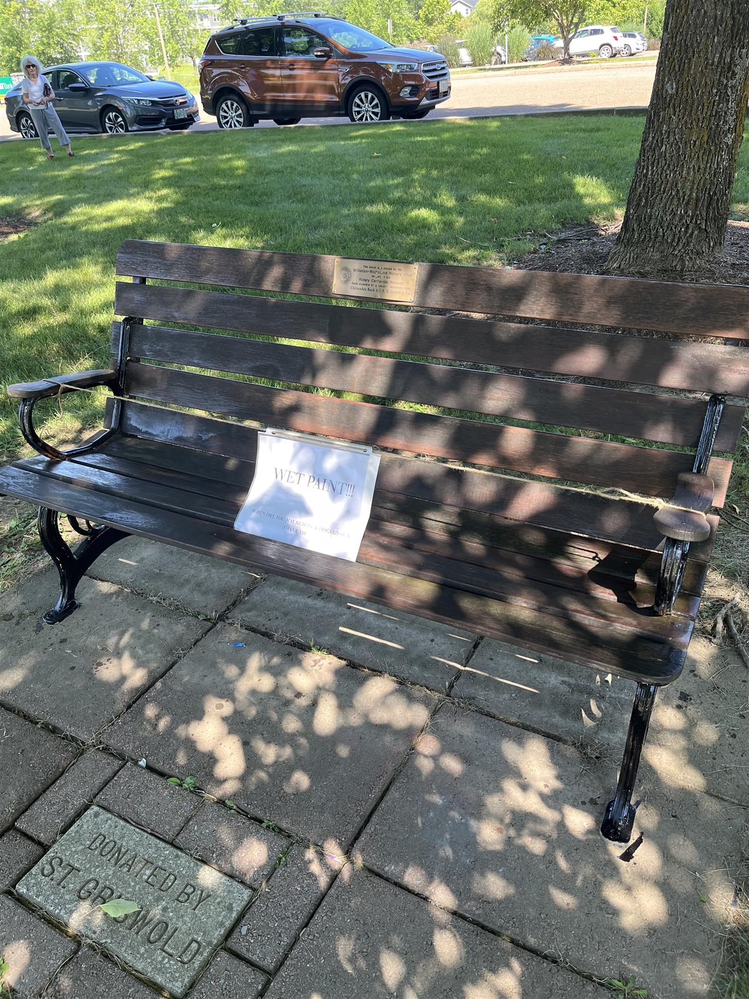 Not just sitting on the benches | Rotary Club of Williston-Richmond