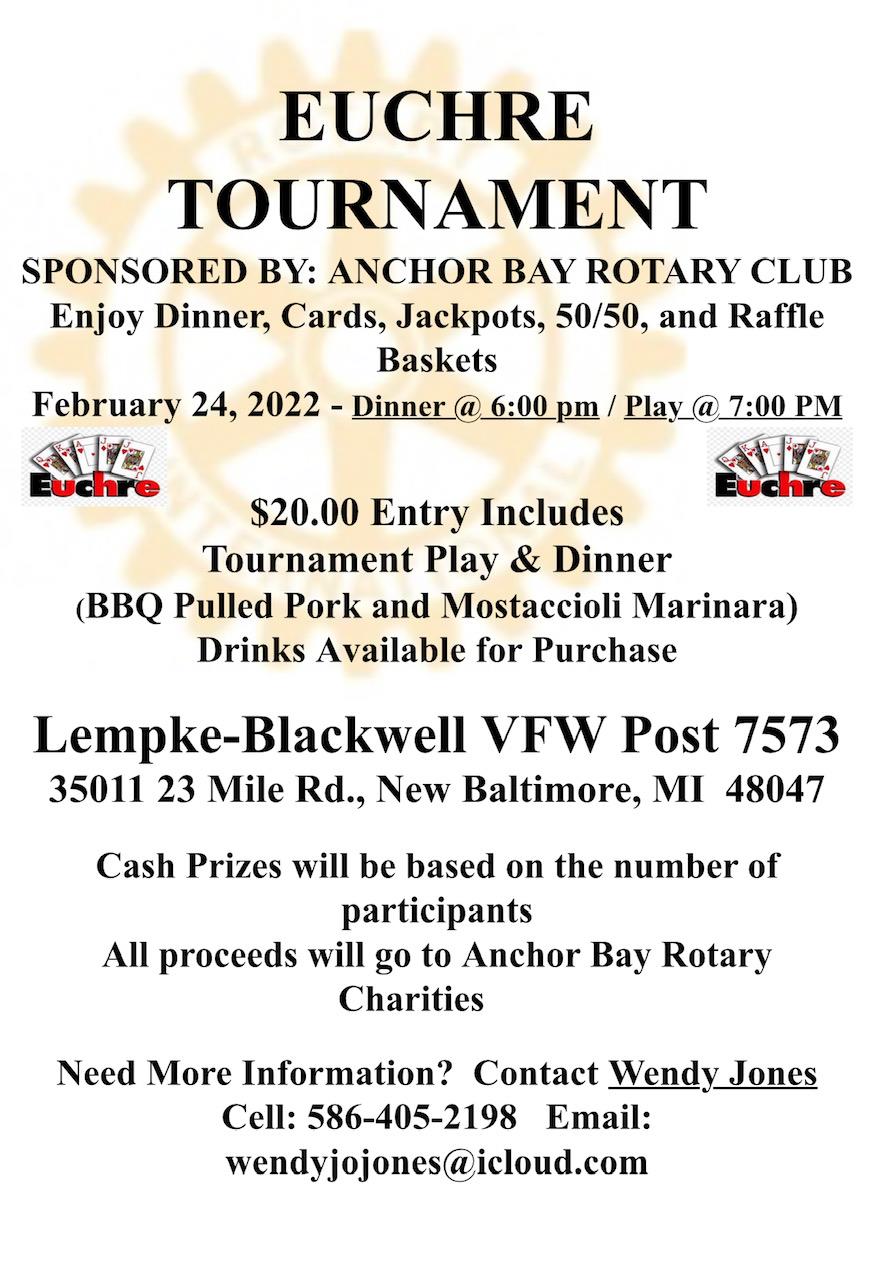 2022 Euchre Tournament | Rotary Club of Anchor Bay (New Baltimore-New ...